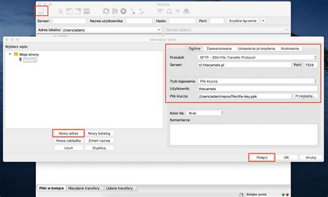 Jak zalogować się na serwer programem FileZilla Poradniki Thecamels