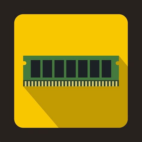 Premium Vector Dvd Ram Module For The Personal Computer Icon In Flat Style On A Yellow Background