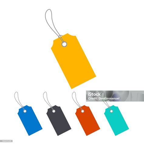 여러 가지 색상의 종이 가격 태그 또는 다른 모양의 선물 태그 코드가 있는 라벨 광고에 대한 스톡 벡터 아트 및 기타 이미지 광고 0명 가격 Istock