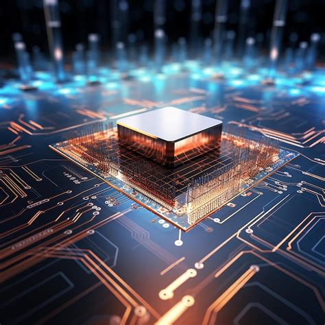 Premium Ai Image Ai Generated Wallpaper Of Technology Microchip In