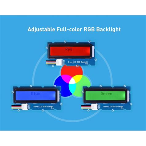 Seeed Studio Grove LCD Display RGB Backlight Characters Black