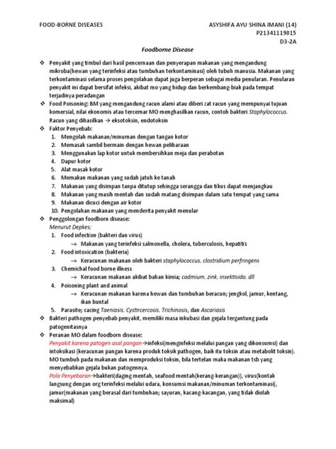 Foodborne Disease Pdf