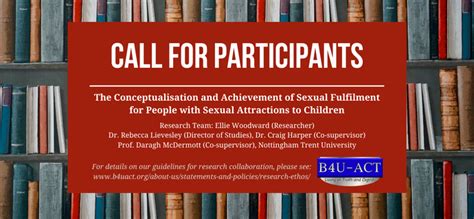 MAPs Wanted For New Study On Sexual Fulfillment B U ACT