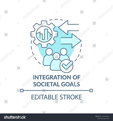 Integration Societal Goals Turquoise Concept Icon Stock Vector Royalty