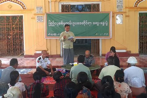 မင်းဘူးမြို့နယ်ရှိ မြို့ပေါ်ရပ်ကွက်များတွင် ပြည်သူ့စစ်မှုထမ်းဥပဒေဆိုင်ရာဆွေးနွေးပွဲများ ဆက်လက်က