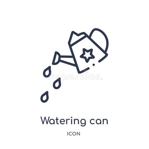 Linear Watering Plants Icon From Behavior Outline Collection Thin Line Watering Plants Vector