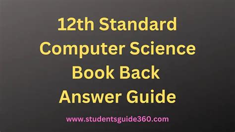 12th Computer Science Book Back Answer Guide BabeS GUIDE 360