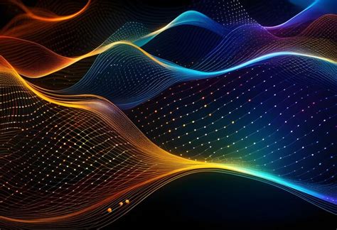 Premium Photo Wave Of Dots And Weave Lines Abstract