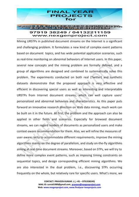 Mining User Aware Rare Sequential Topic Patterns In Document Streams Pdf