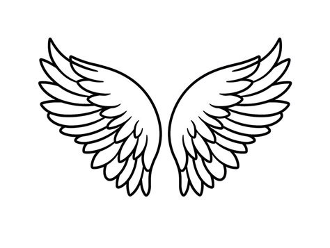 Lovely Angel Wings Coloring Page Coloring Page