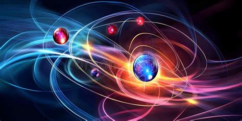 Vibrant Scene Of Atomic Interactions Stock Illustration Illustration Of Sphere Objects 338280168