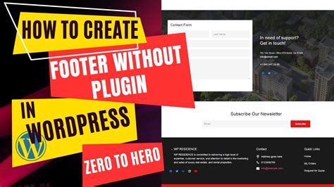 How To Create Footer In WordPress Website WordPress Tutorial Wplogger YouTube