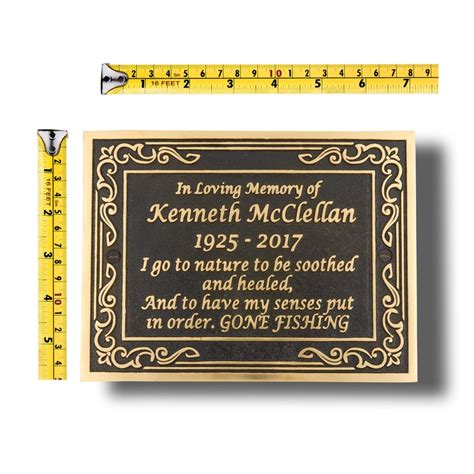 Solid Cast Brass Memorial Plaque Personalized In Full 3d Brass Etsy