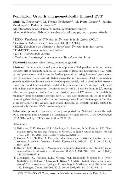 Pdf Population Growth And Geometrically Thinned Evt