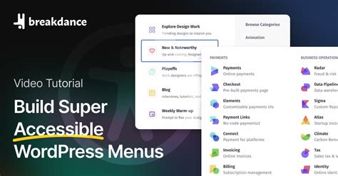 Automatically Build Super Accessible Wordpress Menus With Breakdance
