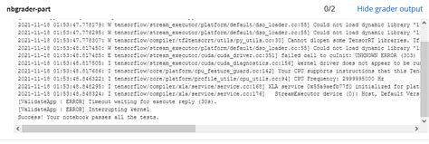 Pass Test But Grader Times Out Custom Models Layers And Loss