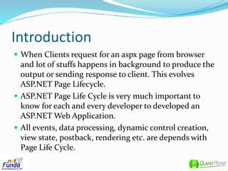 ASP NET Page Life Cycle PPTX