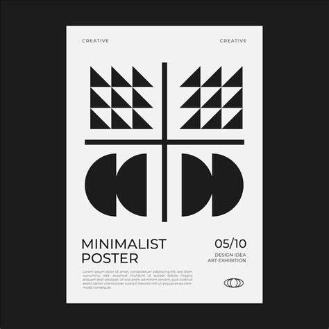 Premium Vector Minimalist Poster Design Geometric Art Print Template