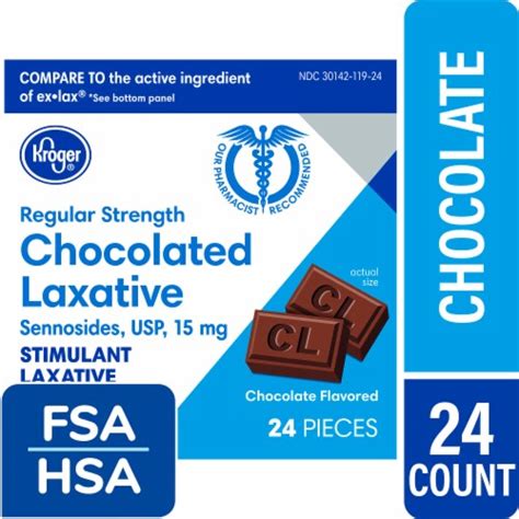 Kroger® Chocolate Regular Strength Sennosides 15 Mg Stimulant Laxative