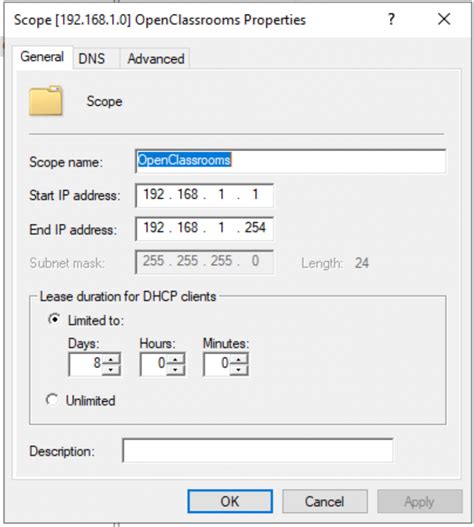 Install A Dhcp Server Openclassrooms