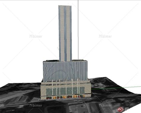 某现代风格高层度假酒店建筑设计su模型 Sketchup模型库 毕马汇 Nbimer