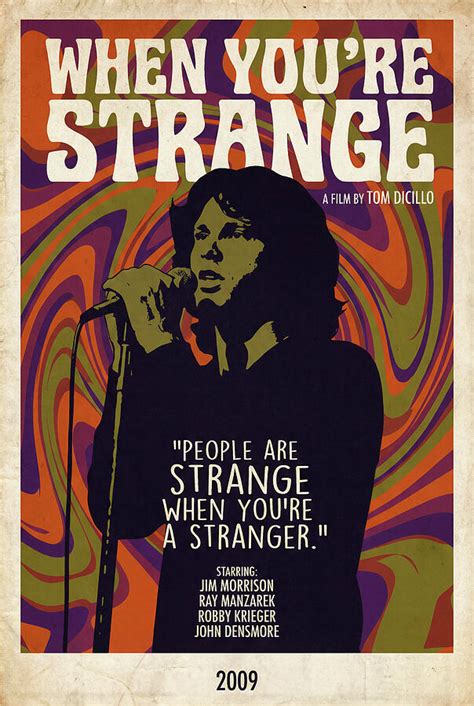 When Youre Strange Minimal Movie Poster Retro Film Poster