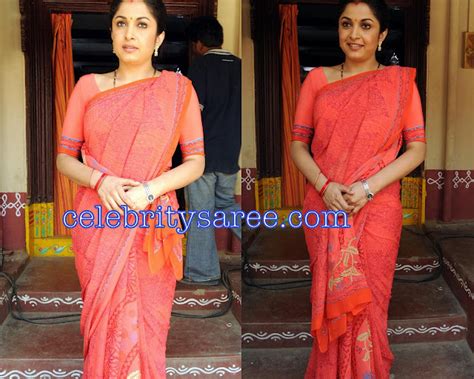 South Indian Actress Ramya Krishna Designer Sarees Collection Saree Blouse Patterns