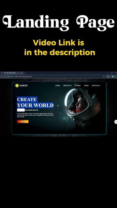 responsive landing page using html and css programming videoediting coding codzlearners