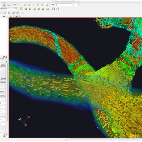 Screen Capture Of ParaView Application Being Used To Look At Data From Download Scientific
