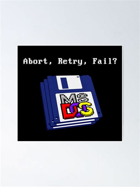 Abort Retry Fail 1 44 Mb Floppy Discs Classic Ms Dos Operating System Drive Error