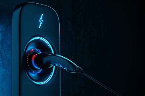 어두운 배경의 전기 자동차 충전소 발전소 네온 녹색 기술 미래 복사 공간 3d 렌더링 3d 일러스트레이션 연료 및 전력 생산에 대한 스톡 사진 및 기타 이미지 Istock