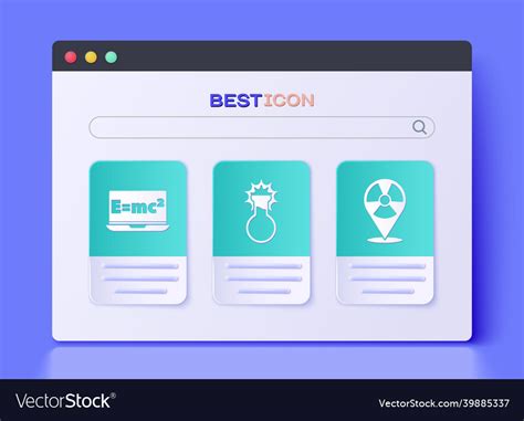 Set Test Tube And Flask Equation Solution Vector Image