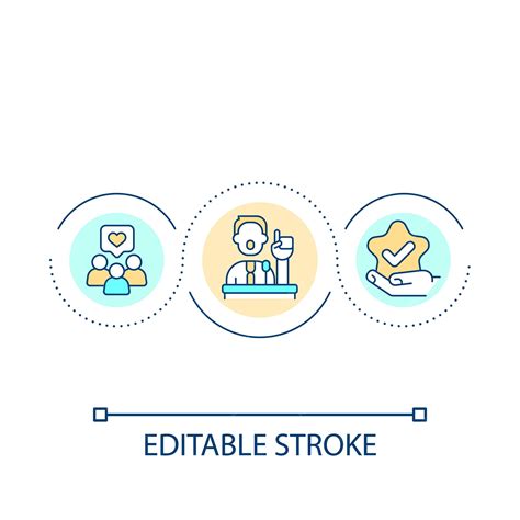 Premium Vector Public Speaker Loop Concept Icon