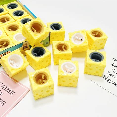Ready Stock Cheese Mouse Squishy Toys Prank Toys Fidget Toys Funny Toys Decompression Toy
