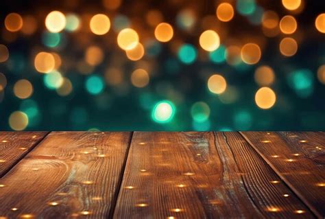 Premium Ai Image Wooden Tabletop On Dark Background