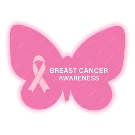 Premium Vector Breast Cancer Awareness Vector Butterfly With Pink Ribbon