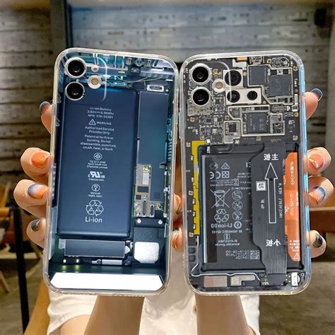 애플 아이폰 13 프로 11 14 12 7 8 플러스 Se 2022 Xr X Xs 맥스 6 6s 실리콘 휴대폰 커버 마더보드 회로 기판 투명 케이스 Aliexpress