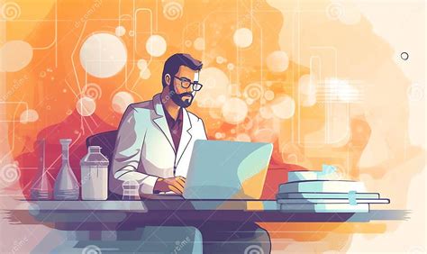 3scientistatwork Stock Illustration Illustration Of Design 279277551