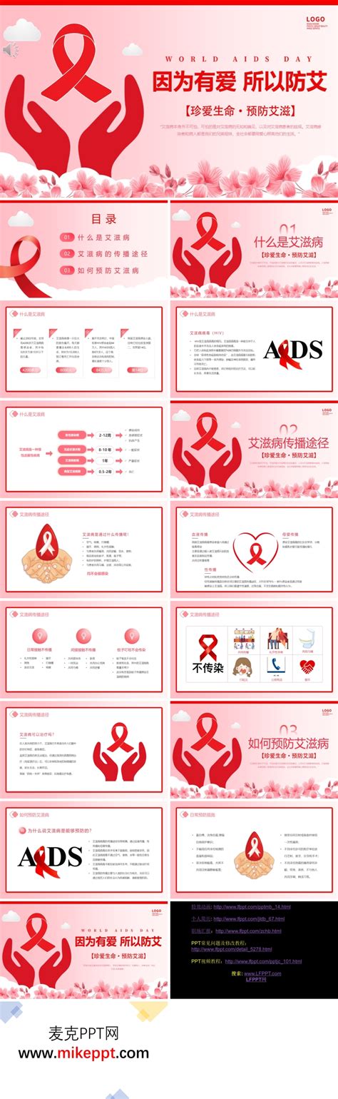 艾滋病预防主题班会ppt 麦克PPT网