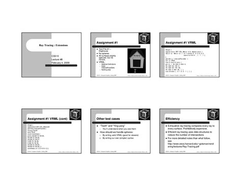 Slides On Ray Tracing Extensions Assignment 1 Cs 510 Docsity
