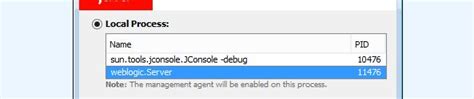 using jconsole to view jmx mbeans of weblogic server middleware wonders