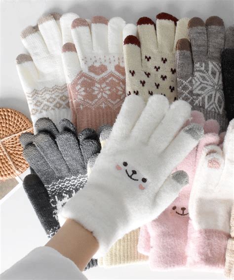 당일배송 귀여운 스마트 손가락 터치 장갑 남여공용 커플장갑 12종 에이블리