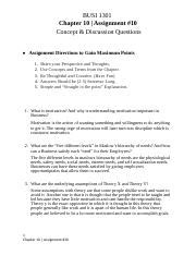 Chapter 10 Assignment 10 Docx BUSI 1301 Chapter 10 Assignment 10 Concept Discussion