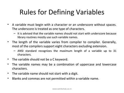 Mesics Lecture 3 C Constants And Variables Ppt Programming Languages Computing