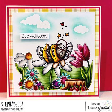 Buzzy Bee Snoozing Rubber Stamp Stamping Bella Usa