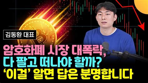 암호화폐 시장 붕괴 대폭락 다 팔고 떠나야 할까 이걸 알면 답은 분명합니다 김동환 대표 2부 Youtube