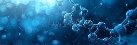 Exploration Of The Molecular Structure In Blue Represents A Concept Merging Science And