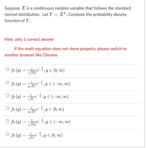 Solved Suppose X Is A Continuous Random Variable That Chegg