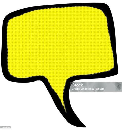 팝 아트 스타일의 래스터 만화 빈 노란색 거품 연설 손 그리기 낙서 그림 기포에 대한 스톡 벡터 아트 및 기타 이미지 기포