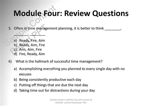 Time Management Sample Pdf